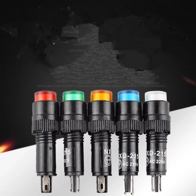 10PCS-NXD-215-8mm-Plastic-LED-Indicator-Light-12V-24V-110V-220V-AC-DC ...