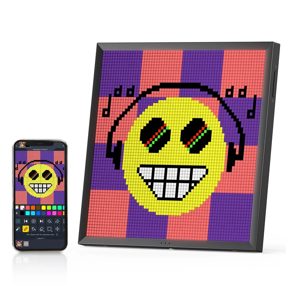 Divoom-Pixoo-64-Pixel-Display-LED-Placa-de-exibi-o-eletr-nica-Divoom ...