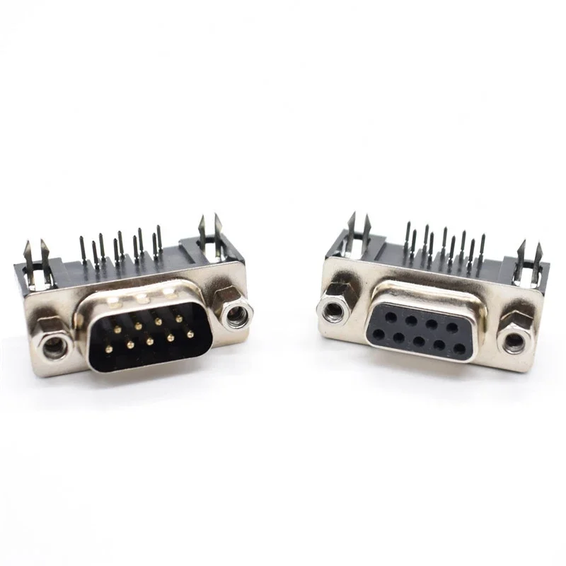 10PCS-DB9-Female-Male-PCB-Mount-D-Sub-9-pin-PCB-Connector-RS232 ...