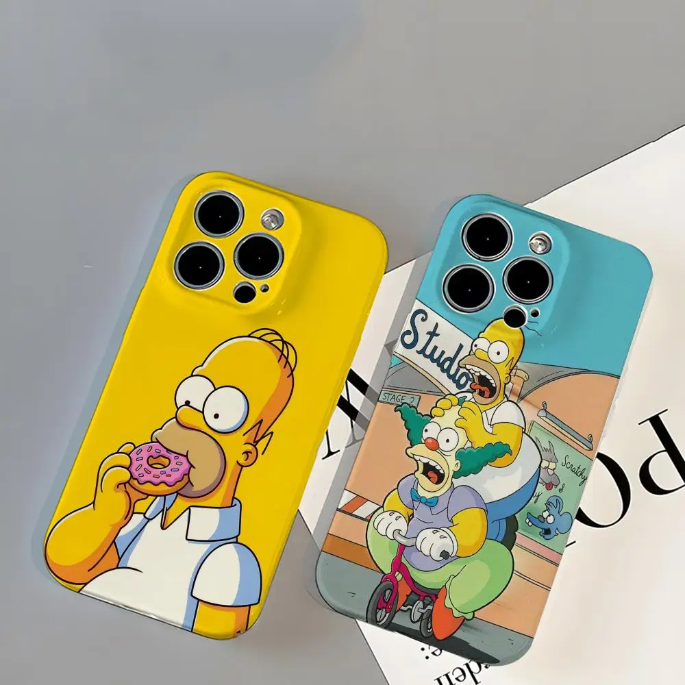 Funda de teléfono C-Cartoon The S-Simpson para IPhone 16 15 14 13 12 11 ...