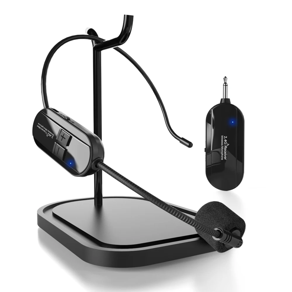2-4G-Head-mounted-Wireless-Lavalier-Microphone-Set-Transmitter-with ...