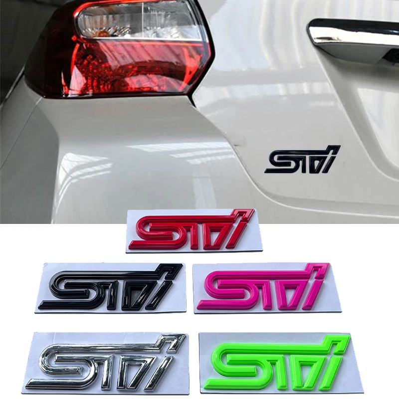 Metal Car Rear Trunk Stickers Side Badge Decal Styling For Subaru Sti ...