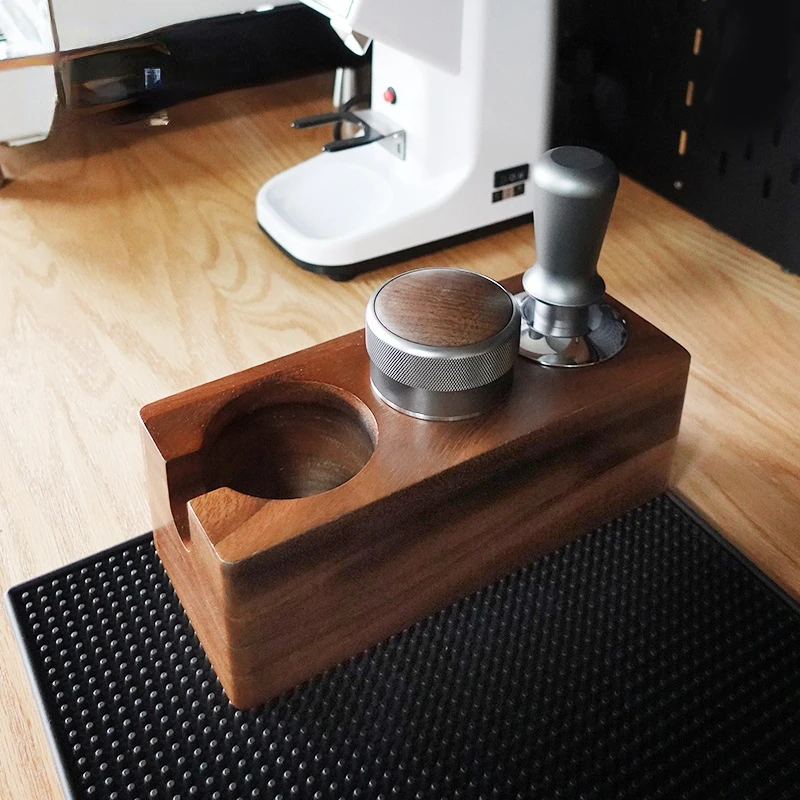 Coffee-Tamper-Holder-Filter-Stand-Solid-Wood-Tamping-Station-Coffee ...