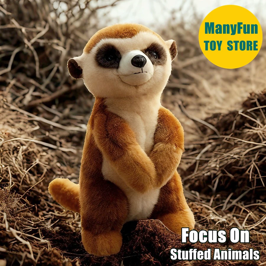 Meerkat Plush Toy - Realistic Mongoose Stuffed Animal, Lifelike Meerkat ...
