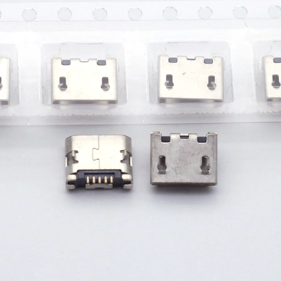 100pcs-micro-USB-5pin-5-9mm-DIP2-no-side-B-type-Flat-mouth-without ...
