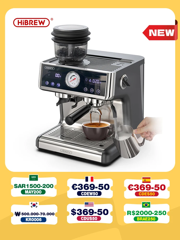 HiBREW-Dual-Boiler-System-Barista-Pro-20Bar-Bean-to-Espresso-Cafetera-Coffee-Machine-con-Kit ...