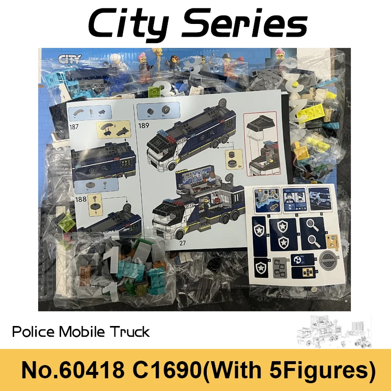 687pcs City Series Police Mobile Car Building Blocks Police ...