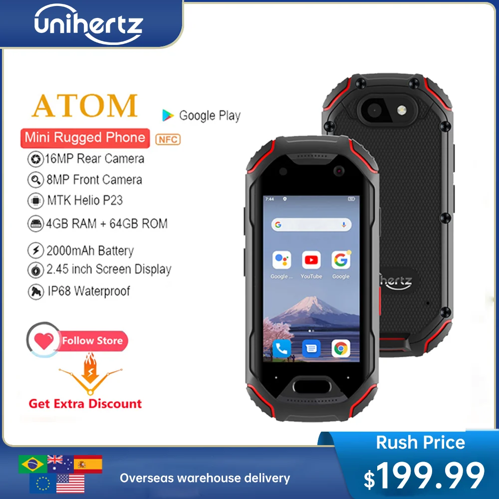 Unihertz-Atom-Small-Rugged-Smartphone-Octa-Core-Android-9-4GB-64GB ...