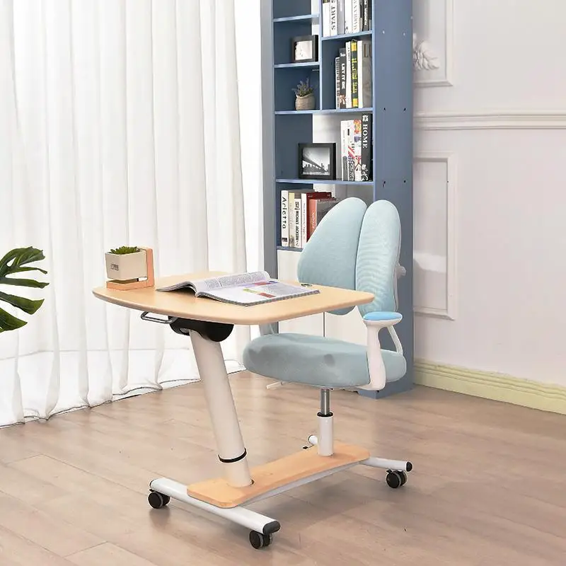 Children-s-Study-Desk-and-Chair-Integrated-Adjustable-Mobile-Folding ...
