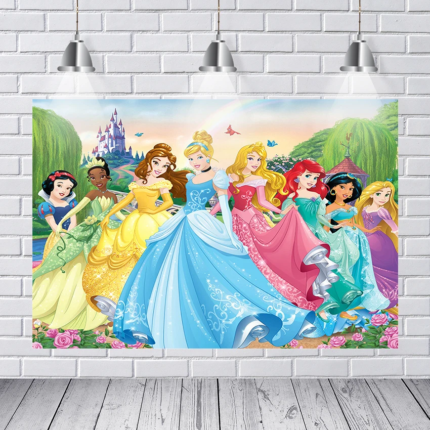 Disney-Princess-Snow-White-Elsa-Cinderella-Girls-Birthday-Photography ...
