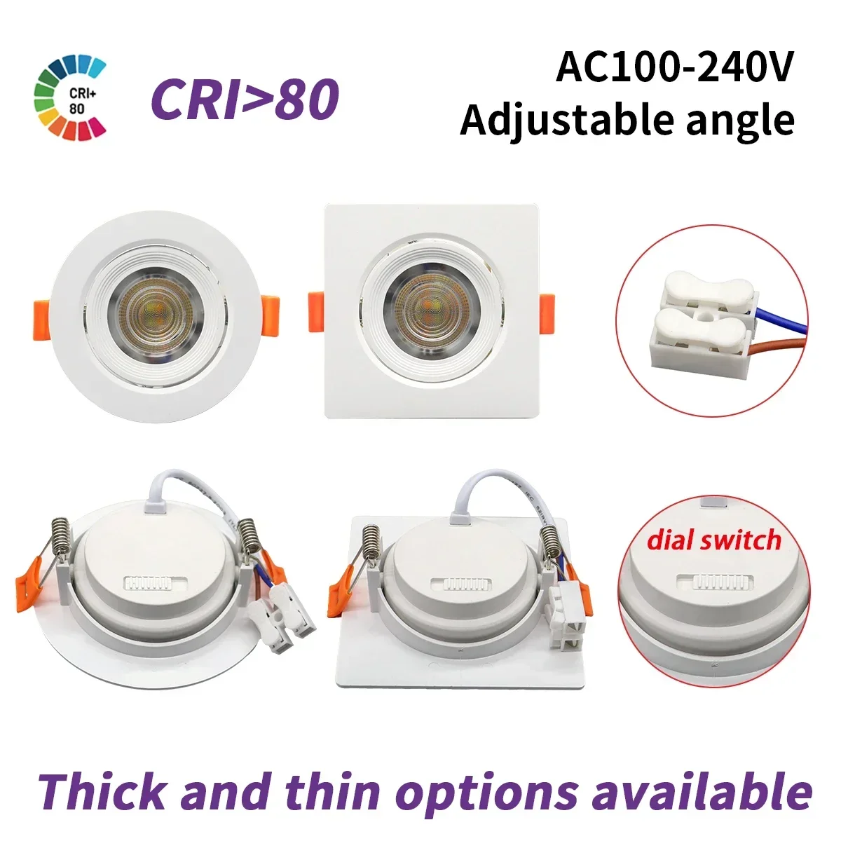 5-20pcs Surface Mounted Spot Led Downlight Anti-glare Ceiling Lamp ...