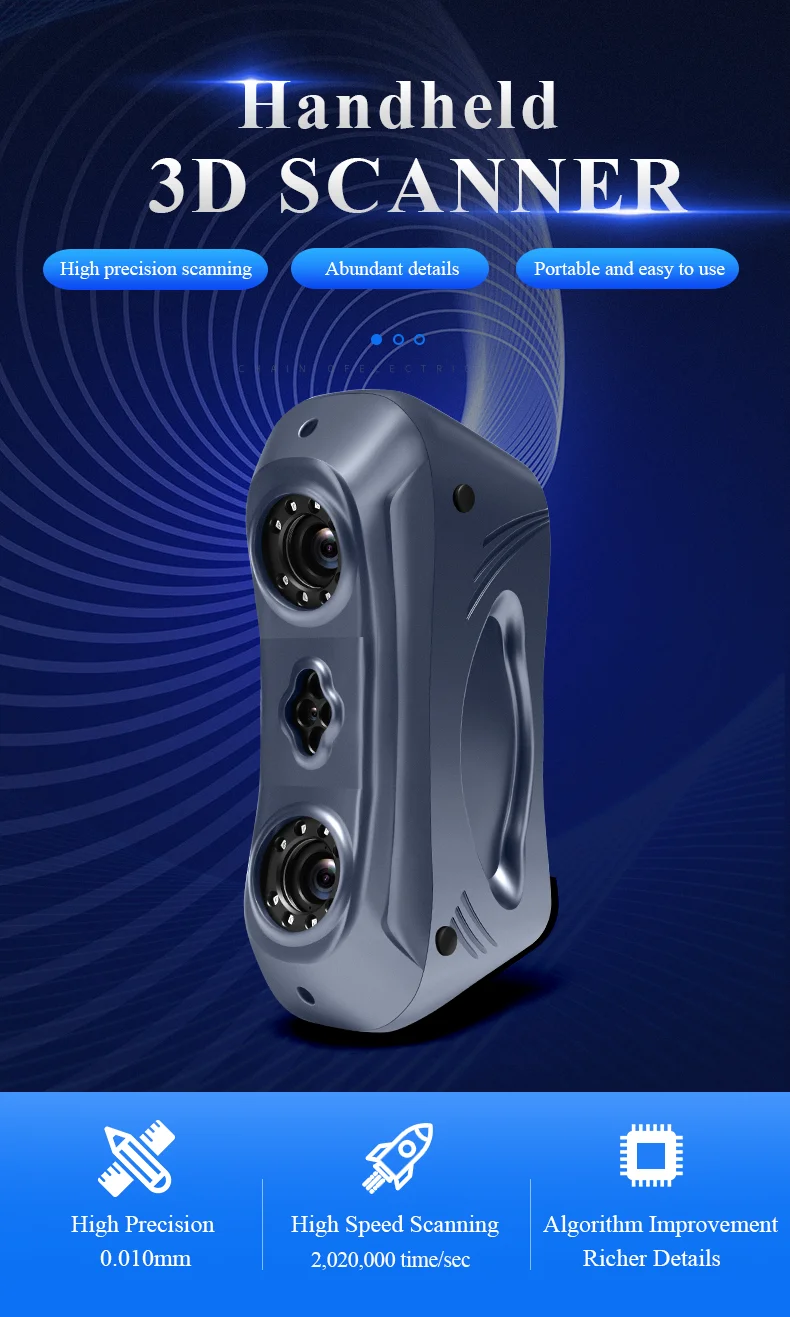 Commercial high precision fast scanning handheld portable laser 3d ...