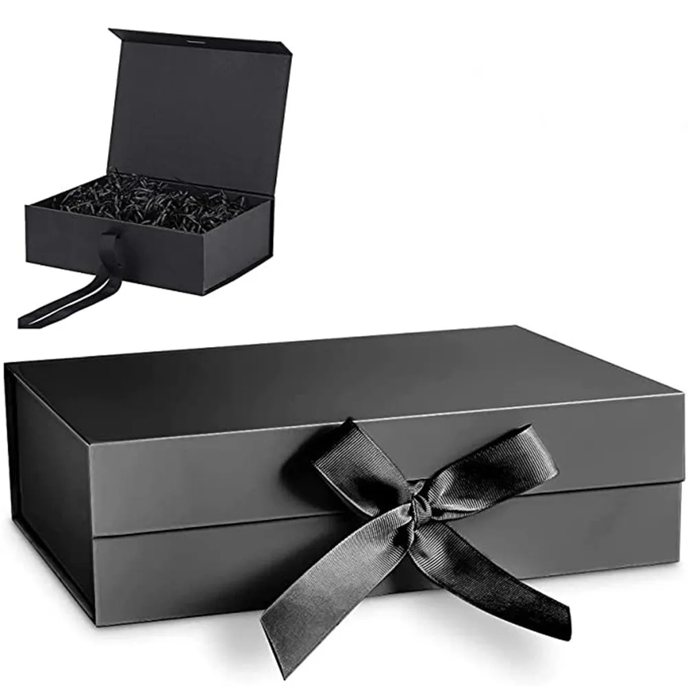 Strong-Cardboard-Folding-Gift-Box-With-Magnetic-Buckle-Ribbon-Exquisite ...