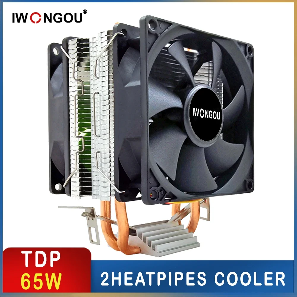 X99-Processor-Cooler-LGA2011-2-Heatpipes-Radiator-IWONGOU-90mm-RGB-Fan ...