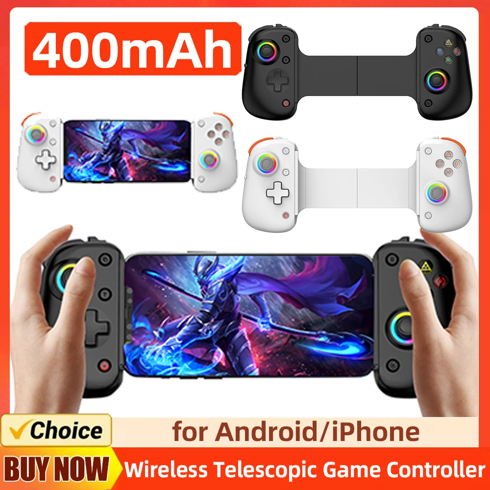 Wireless-Telescopic-Game-Controller-BT-Hall-Effect-Stick-Extendable ...