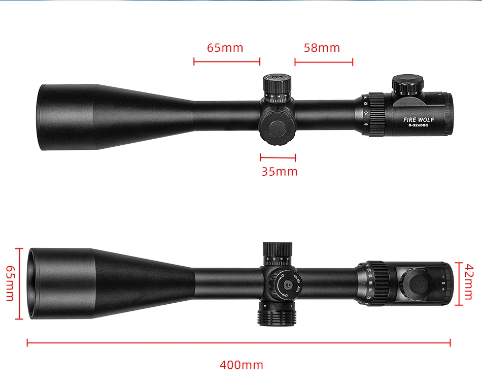 Tactical 8-32X56E Air Rifle Optics Red Dot Green Sniper Scope Compact ...
