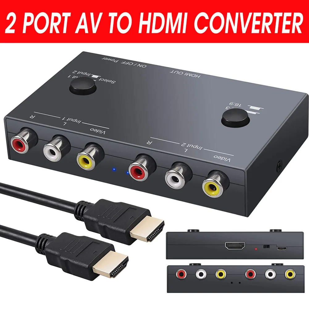 2-Port-AV-to-HDMI-Converter-RCA-to-HDMI-Dual-AV-to-HDMI-Converter-AV ...