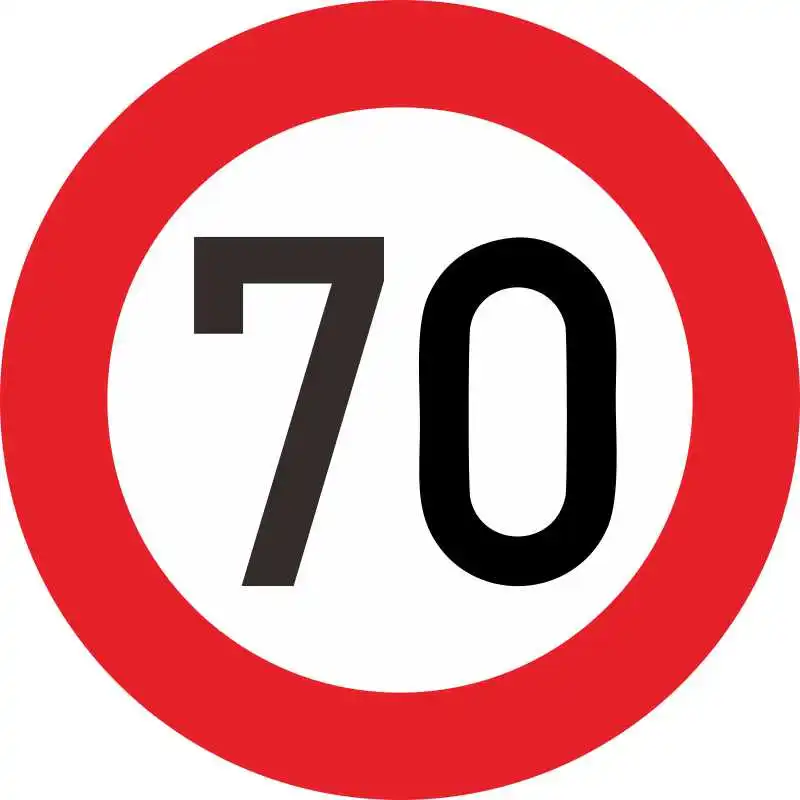 Speed Limit Sign 70