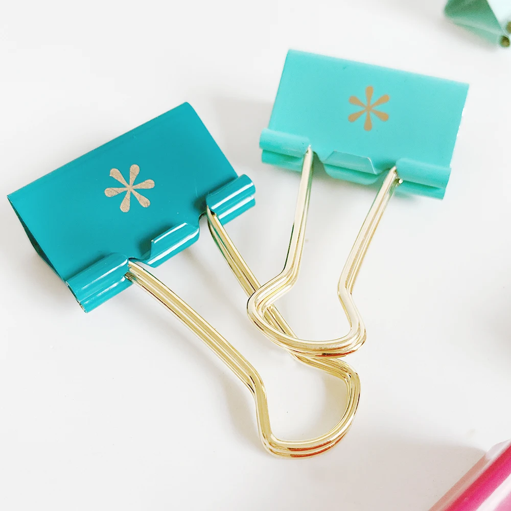 6Db/Tétel Színes Fém Kötőanyag Klipek 32 Mm -Es Jegyzetek Levélpapír ...