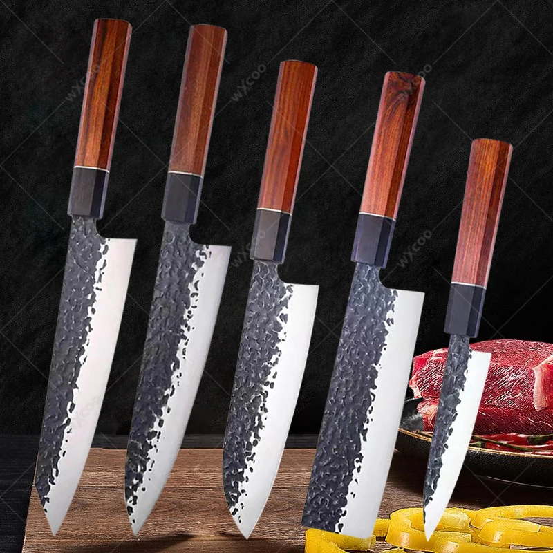 Hand Forged Japanese Chef Knife Kitchen Knives Santoku Sashimi Knife ...