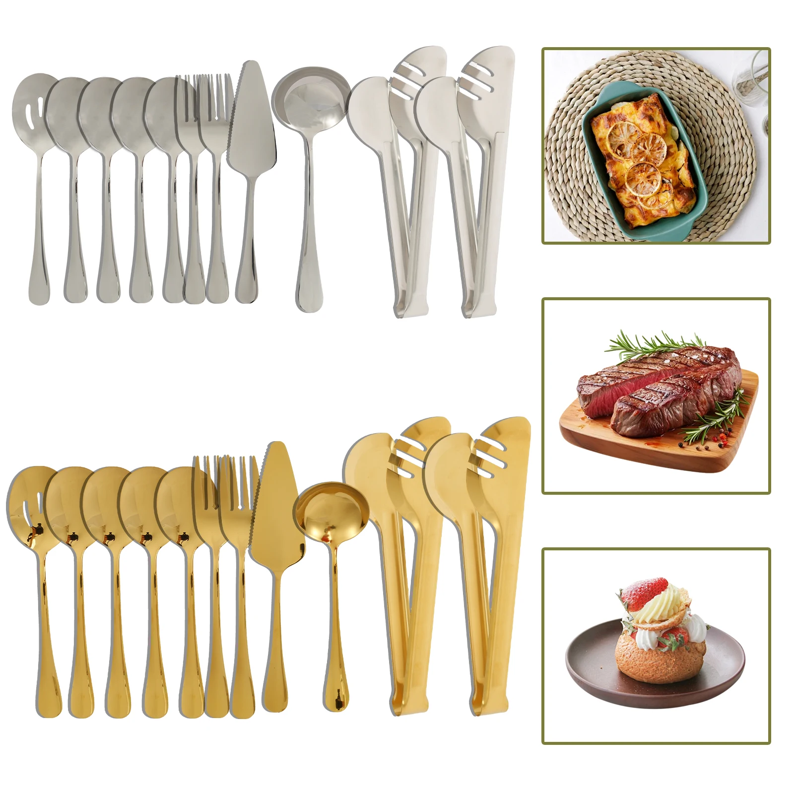 Conjunto-de-utens-lios-para-servir-a-o-inoxid-vel-colheres-garfos-pin ...