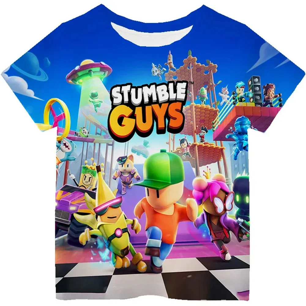 Stumble-Guys-Game-3D-Printed-Kids-T-Shirt-Children-Clothing-Harajuku ...