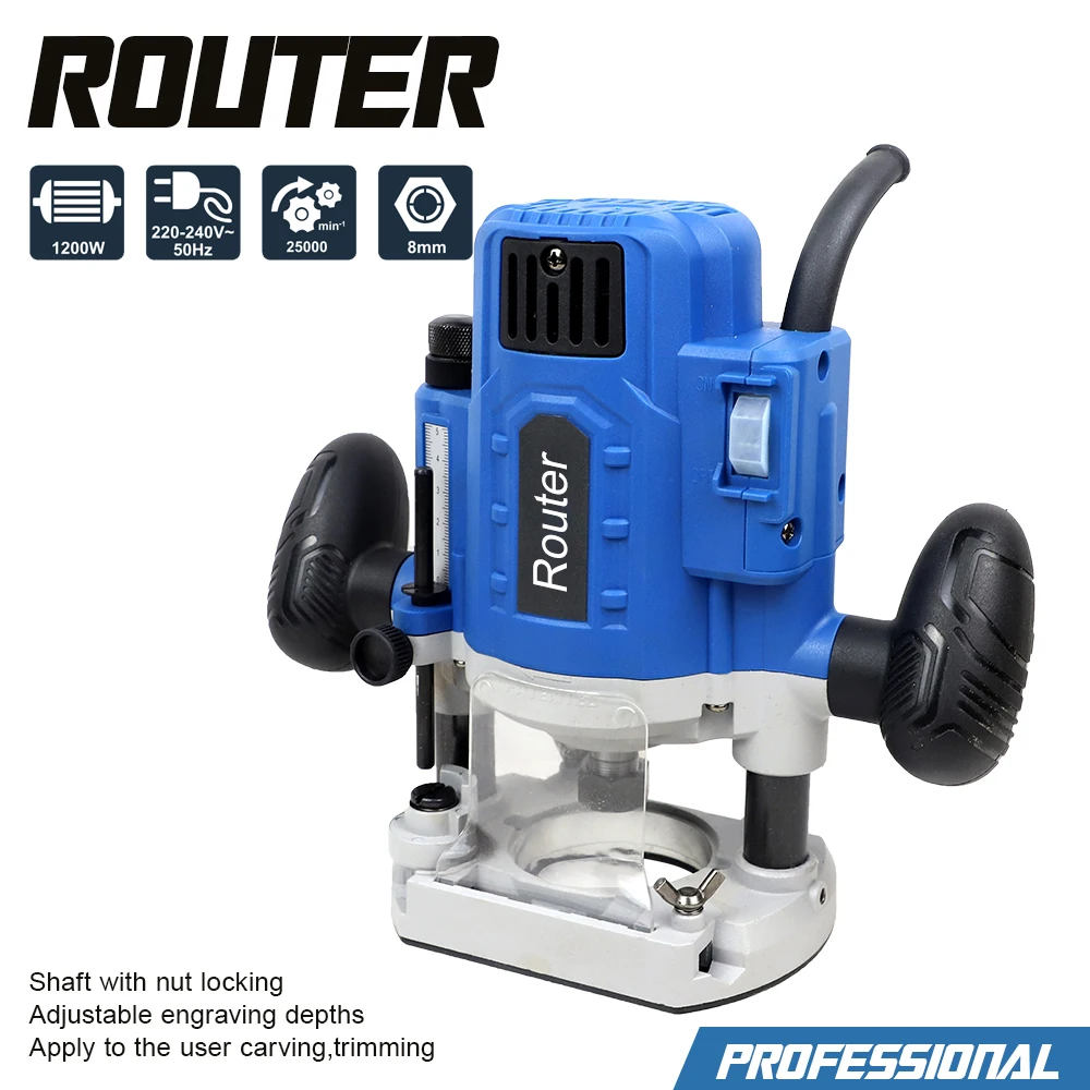 Corded-Plunge-Router-1200W-Electric-Hand-Planer-with-Parallel-Guide ...