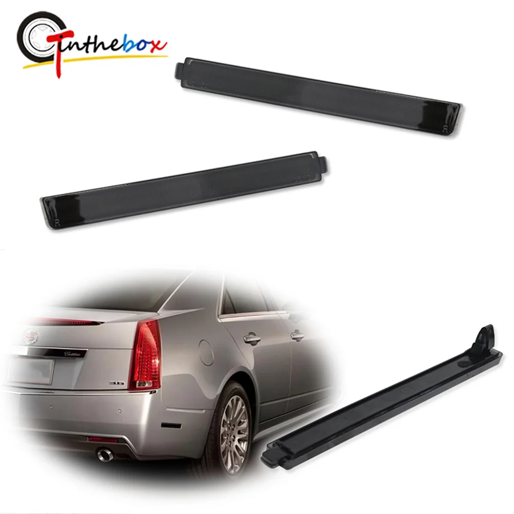 Gtinthebox Smoked / Red Lens Rear Bumper Side Marker Reflector Light ...