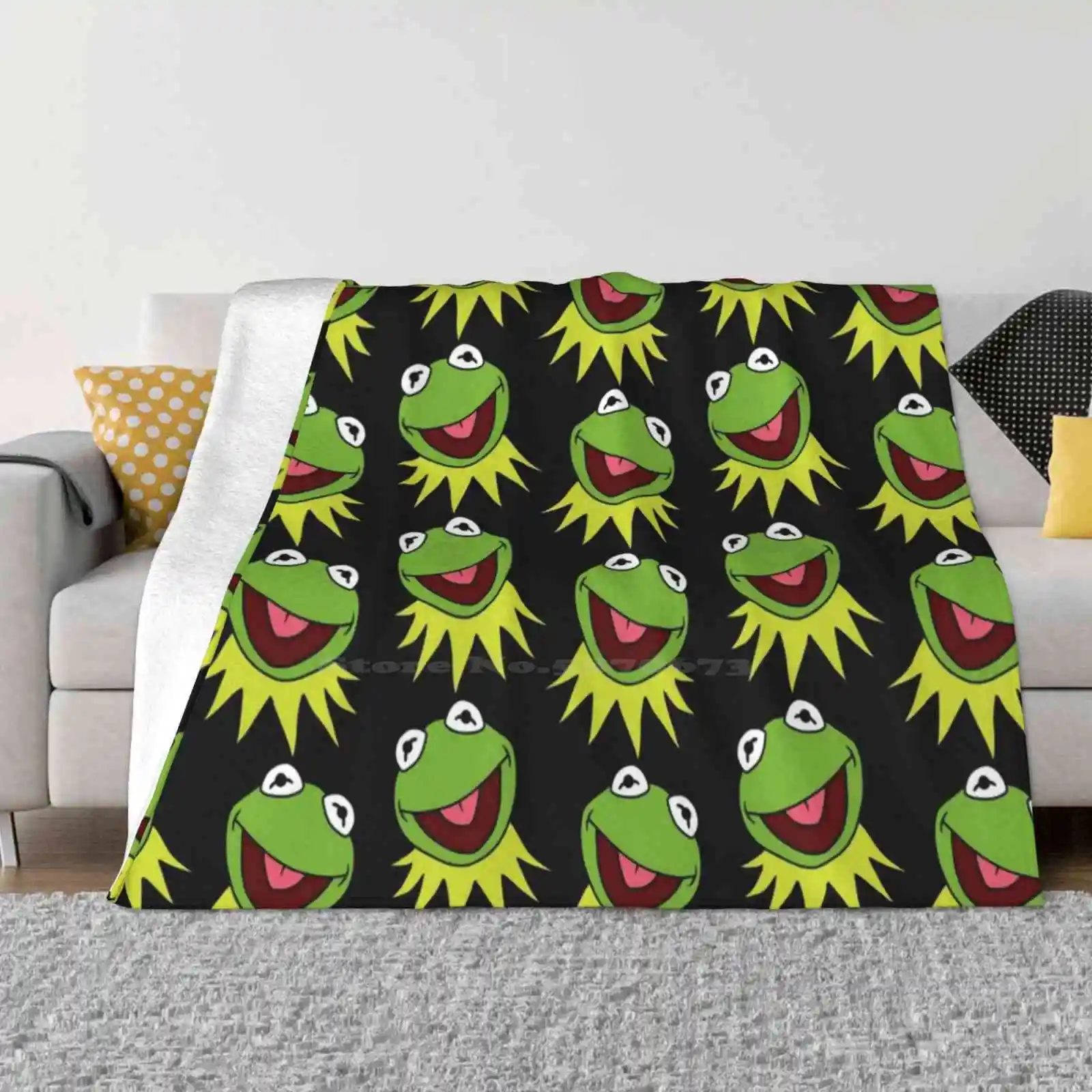Kermit-The-Frog-Pattern-Latest-Super-Soft-Warm-Light-Thin-Blanket ...