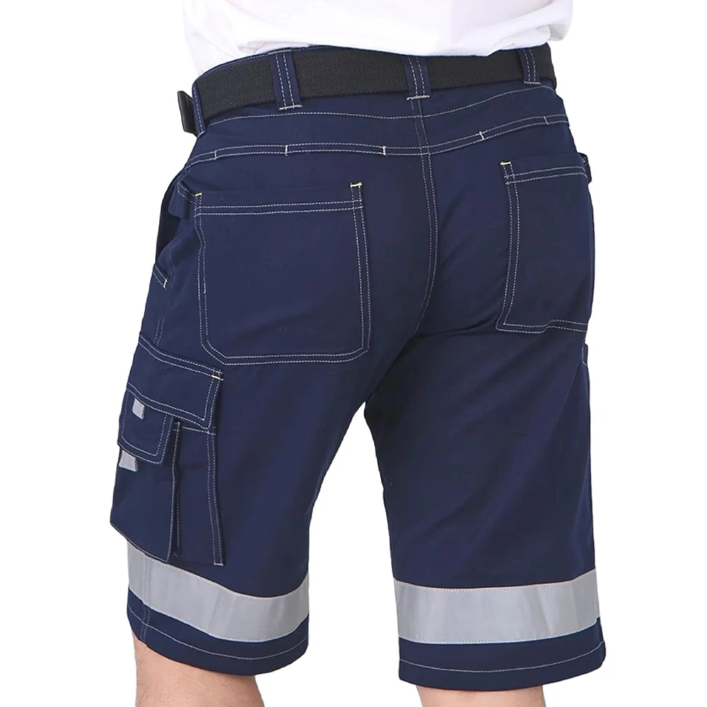 100% cotton Men's Navy Blue Work Pants High-stretch work trousers multi ...