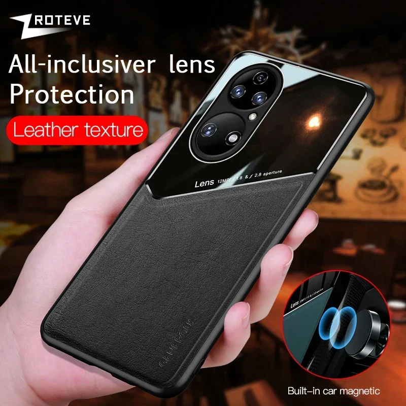 P50-Pro-Case-Zroteve-Leather-Texture-Soft-Frame-PC-Cover-For-Huawei-P50 ...