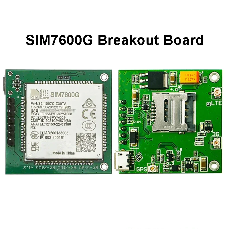 SIMCOM-SIM7600G-breakout-board-LTE-Cat1-module-global-B1-B2-B3-B4-B5-B7 ...