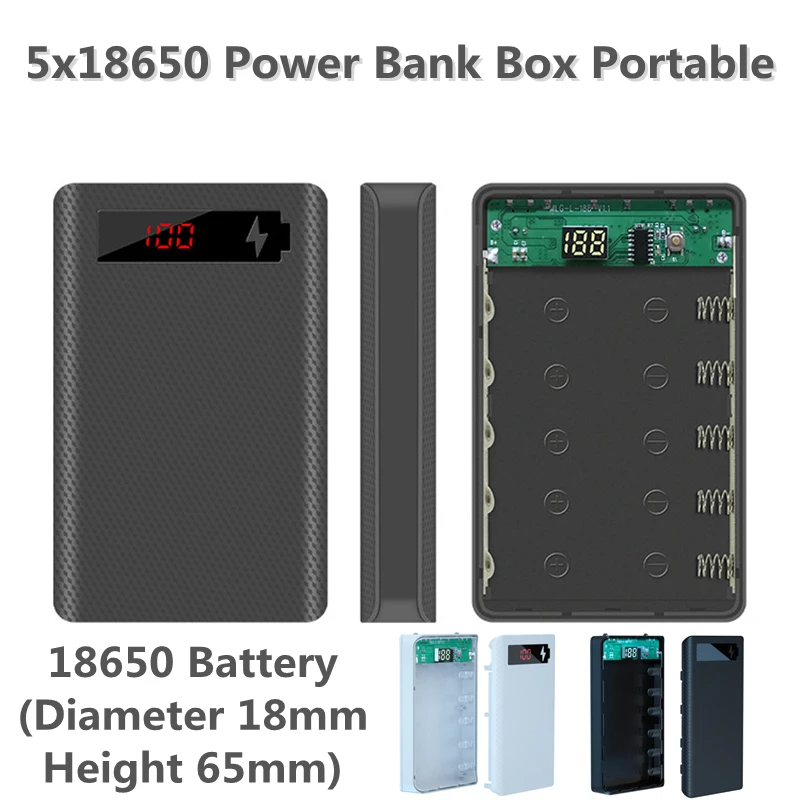 Usb Power Bank Case Diy Kit 18650 Battery | Power Bank Box 2x18650 ...