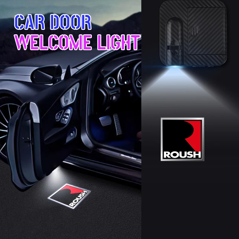 1-2PCS-For-Roush-Logo-LED-Courtesy-Lamp-Car-Door-Welcome-Light-Ghost ...