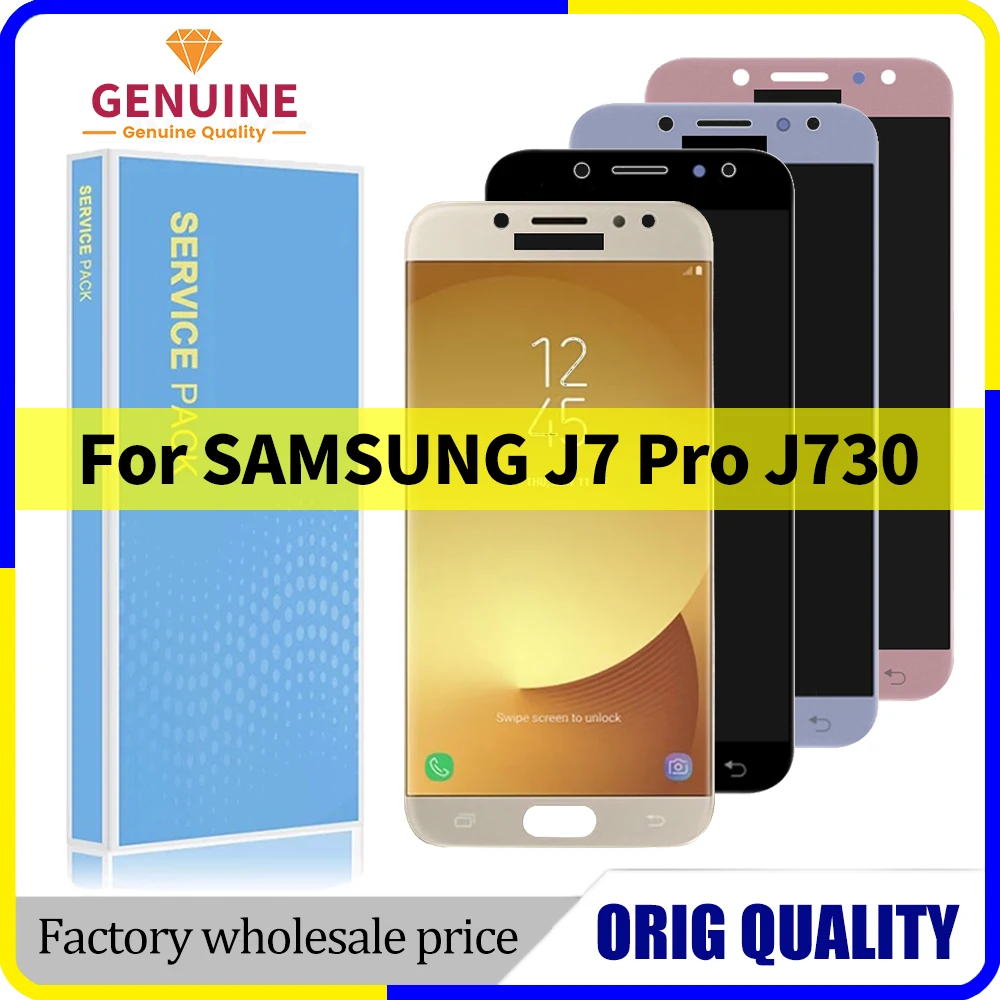 100% Tested Display for Samsung J7 Pro LCD with Touch Screen Digitizer ...