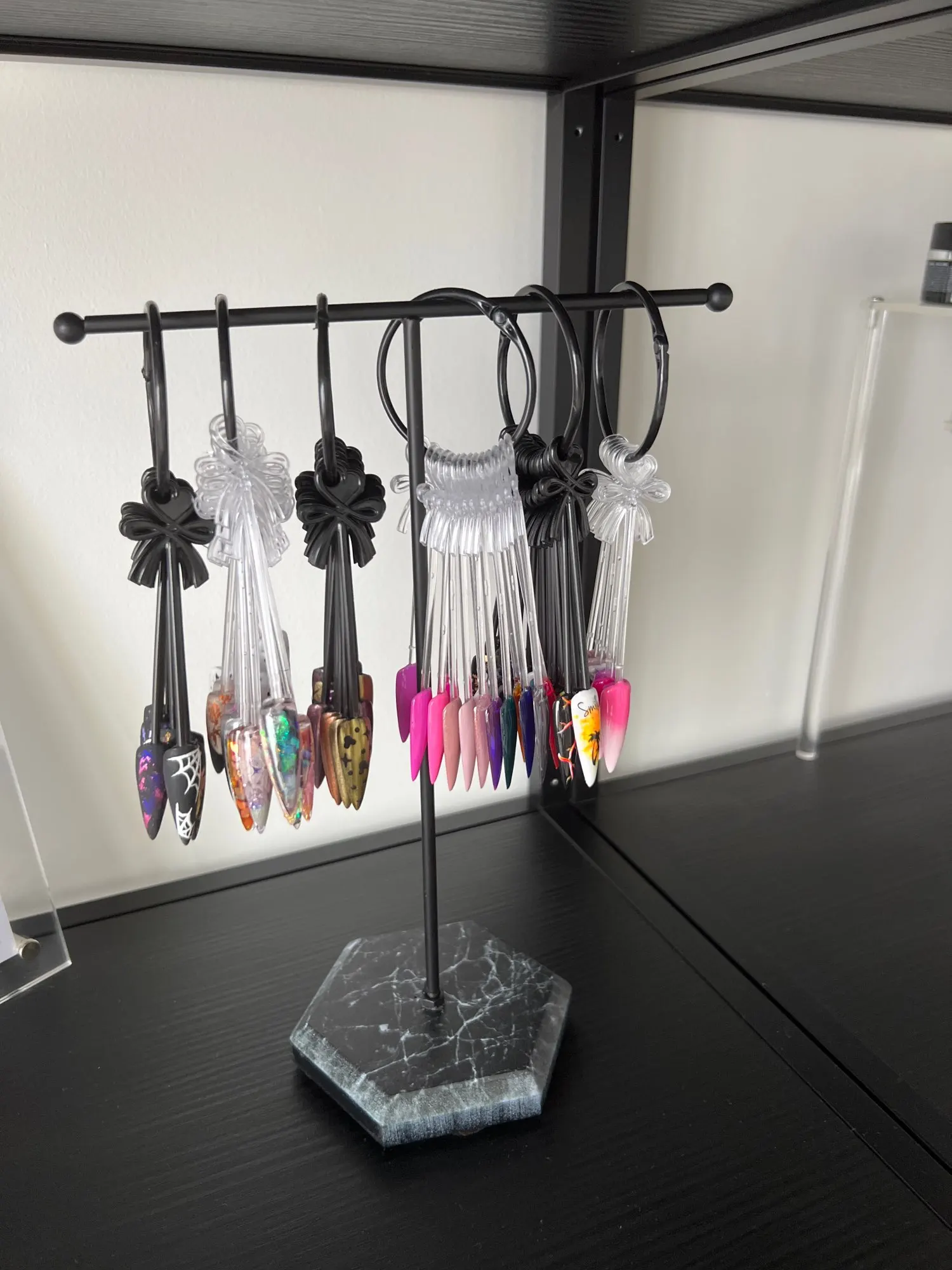 50pcs-pack-Nail-Showing-Shelf-Color-Card-Fan-Shape-Nail-Art-Display ...