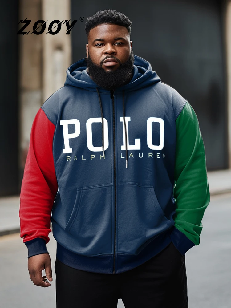 ZOOY (L-9XL) 남성용 플러스 사이즈 재미있는 컬러 블록, 캐주얼 개성 플로랄 트렌드, 스트리트 베어 불꽃 그래피티 패션, 긴팔 스포어