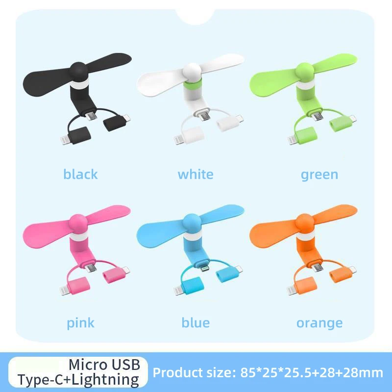 Mini-Portable-Creative-New-USB-Mobile-Phone-Fan-Android-Type-c-2-in-1 ...
