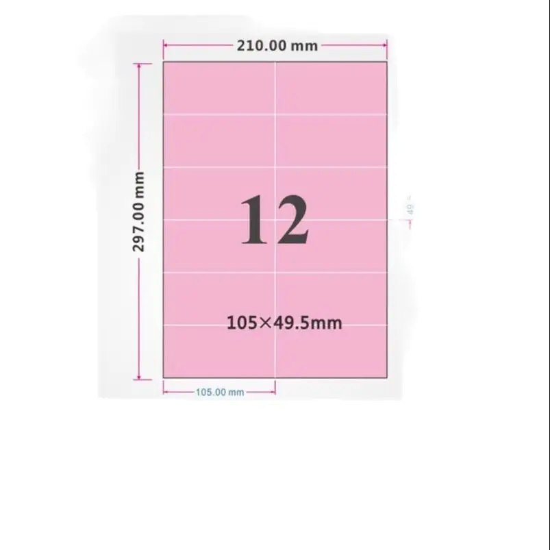 50sheets-A4-Pink-Paper-Adhesive-Sticker-DIY-Label-Sticker-Die-cut-A4 ...
