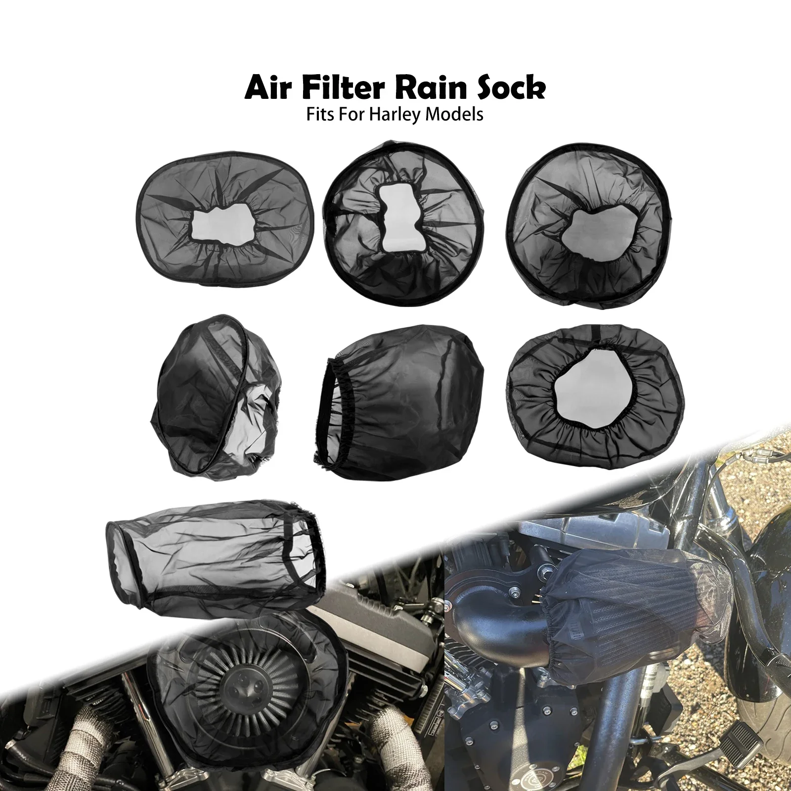 Motorcycle Air Filter Rain Sock Air Cleaner Breathable Waterproof ...