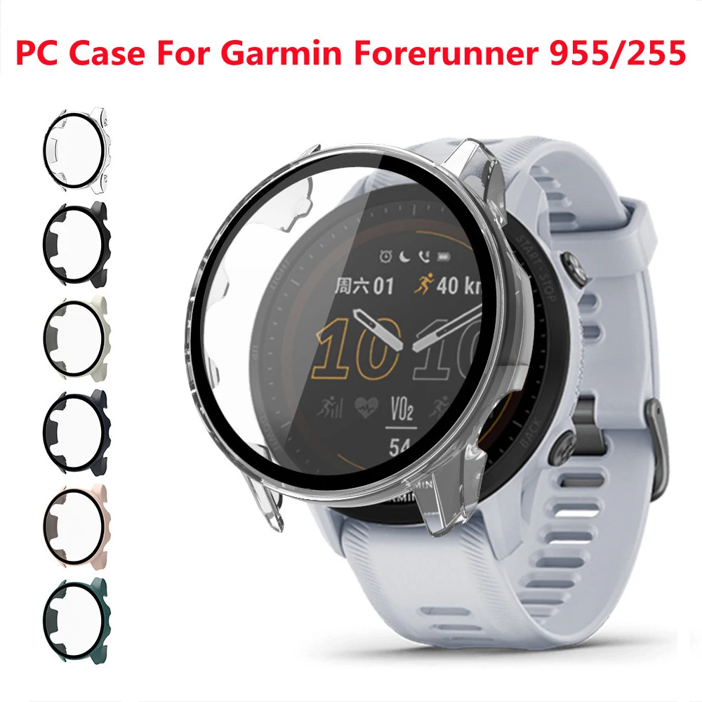Hard-Edge-PC-Case-For-Garmin-Forerunner-955-255-Full-Screen-Protector-Smart-Watch-Protective ...