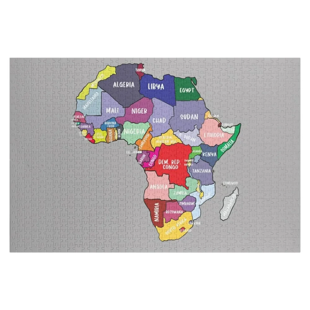 Colorful-map-of-Africa-with-country-names-colored-African-Continent ...
