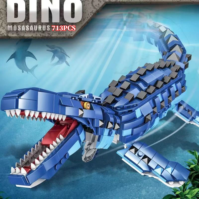 713pcs Dino Mosasaur Building Blocks Model - Jurassic park store