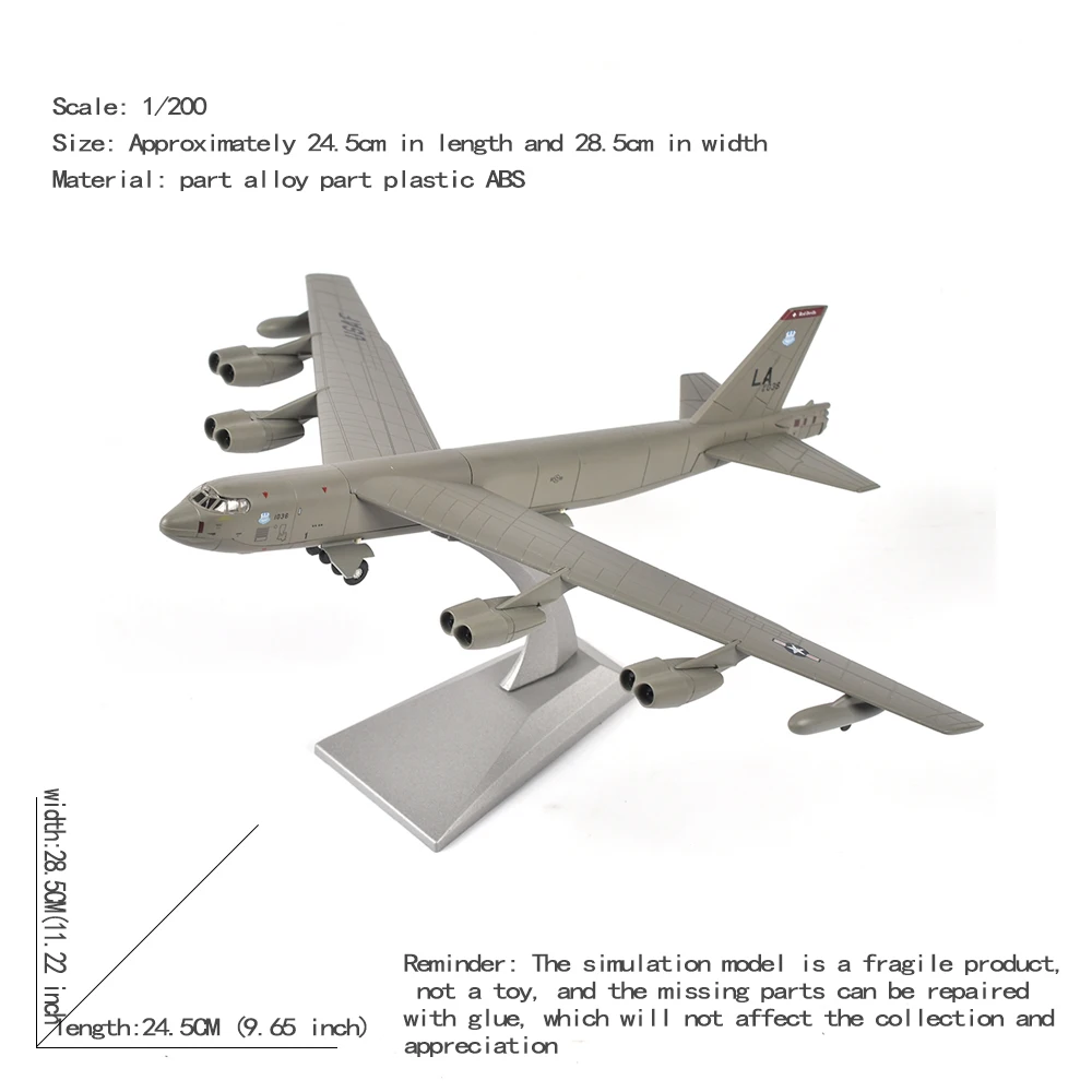 JASON-TUTU-1-200-Scale-Alloy-Model-Diecast-Aircraft-Model-B52-Bomber ...