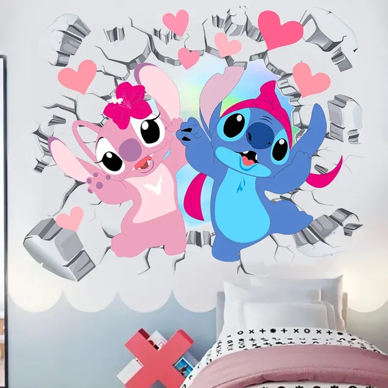 Autocollants-Muraux-de-Dessin-Anim-Disney-Stitch-Adh-sifs-Mignons ...