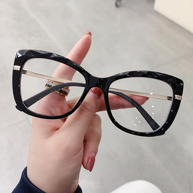 Cat-Eye-Computer-Glasses-Women-Fashion-Crystal-Transparent-Eyeglasses ...