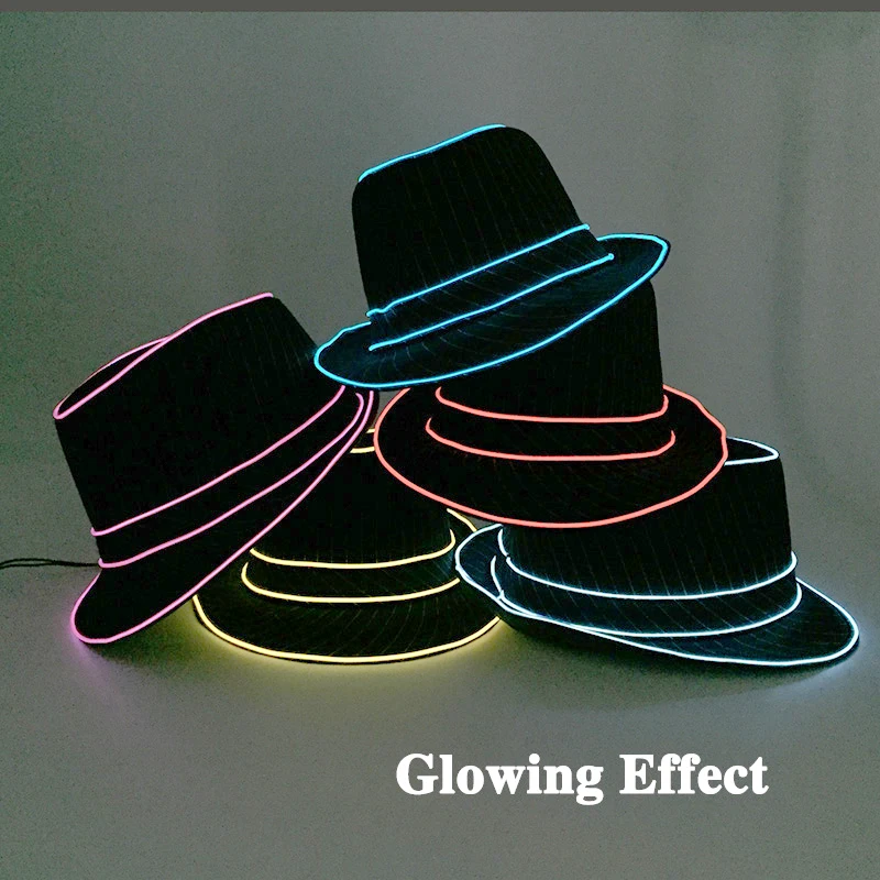 Neon Led Bulbs Night Lamp Light Up Party Topper Cap Fancy Dress ...
