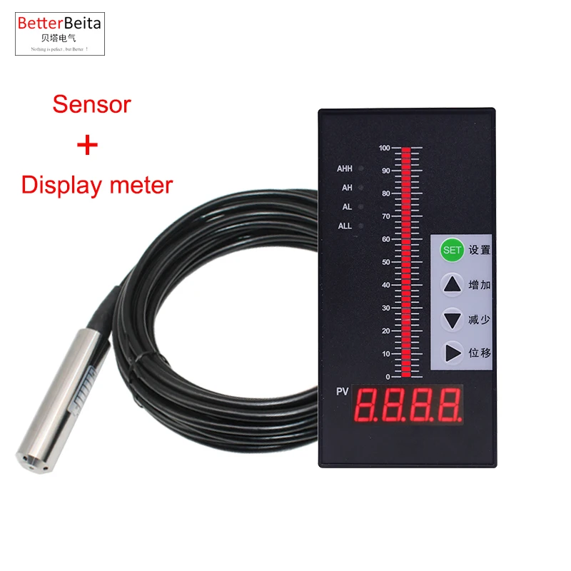 0-5m-Water-Level-sensor-and-Controller-4-20mA-liquid-level-transmitter ...