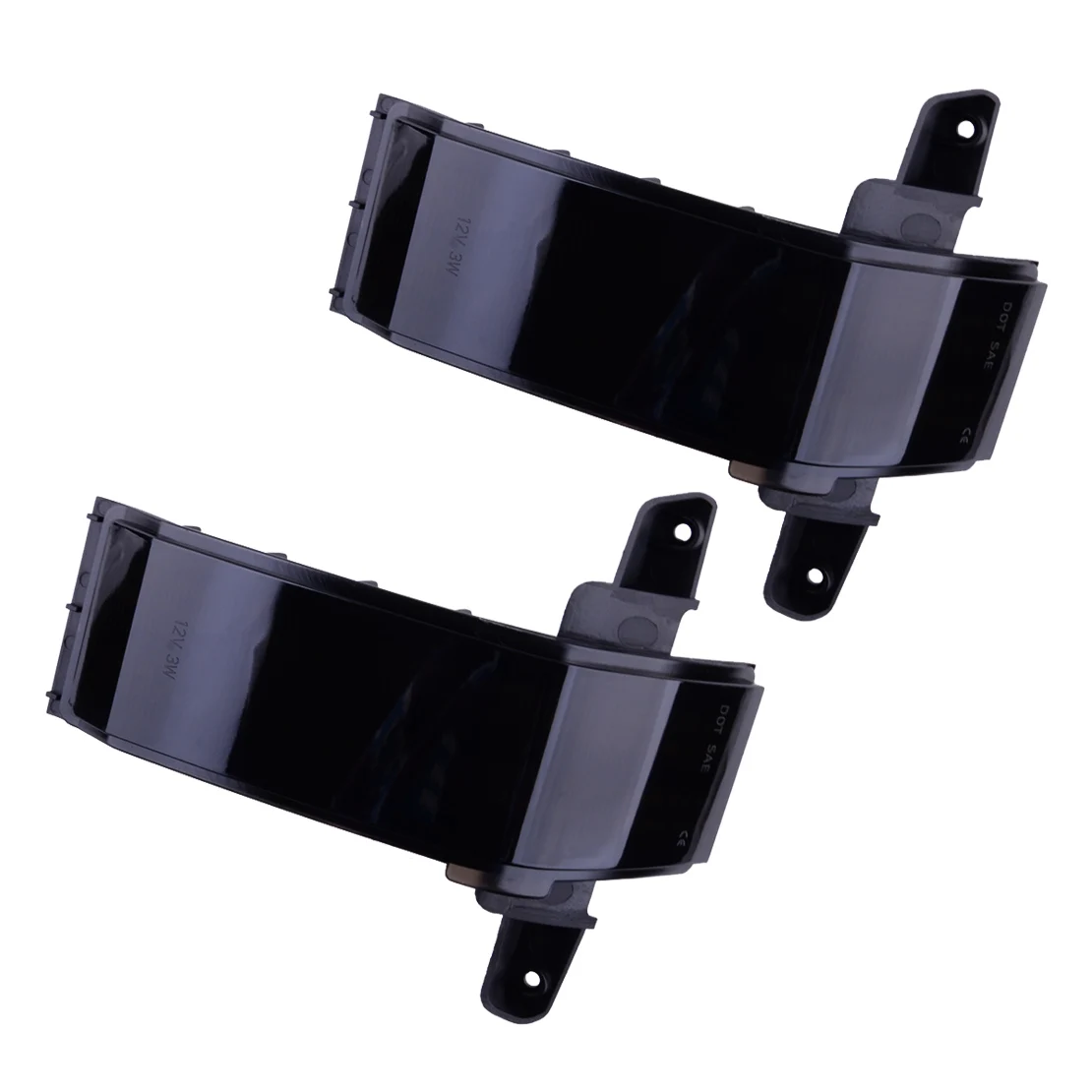 1 Pair Amber&White Smoke Lens LED Side Mirror Signal Marker Light ...