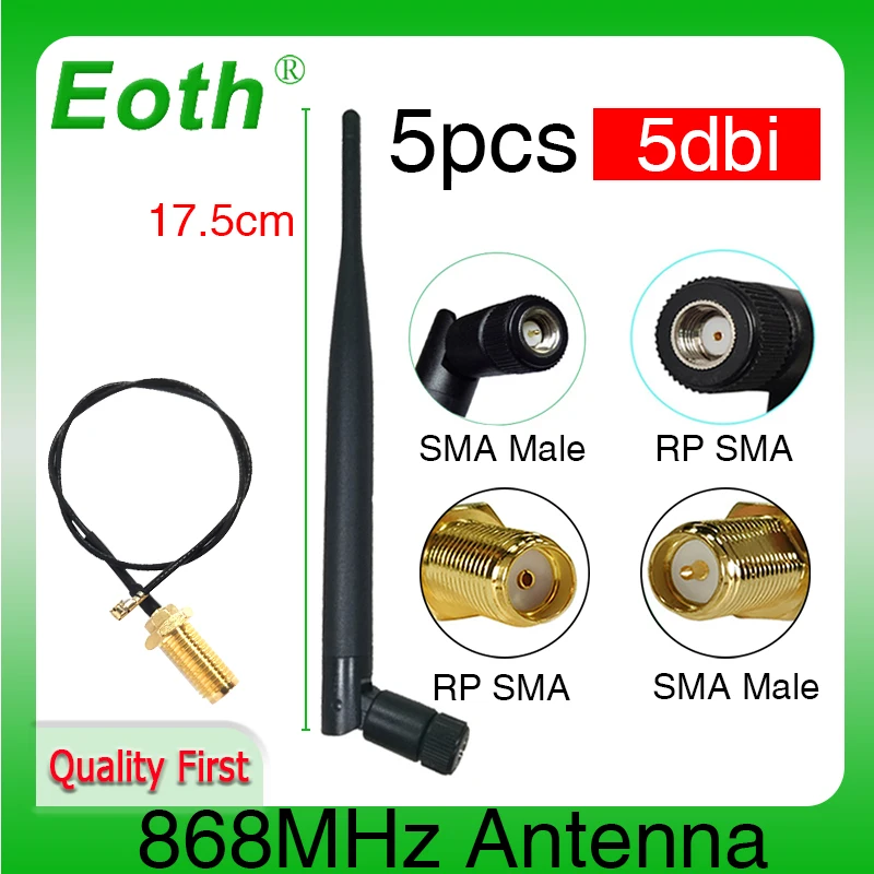 5pc 868mhz Antena 915mhz Antena Lorawan Lora 5dbi Sma Conector Macho 868m 915m Mhz Antenas Gsm ...